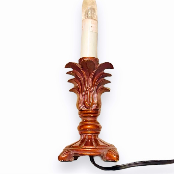 Vintage | Accents | Vintage Burgundy Brown Traditional Mini Lamp 8 ...
